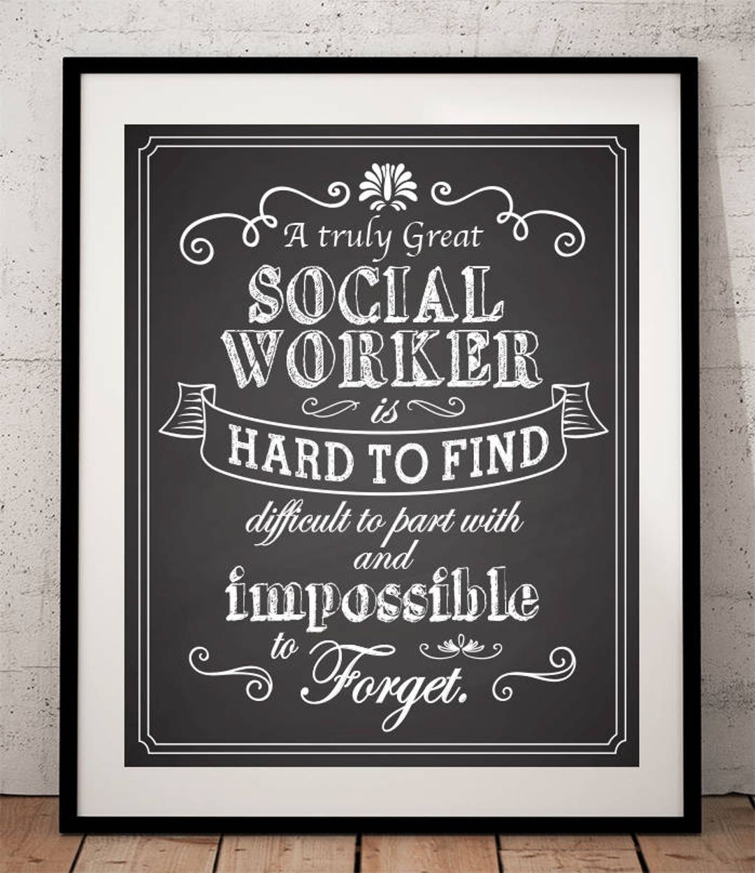 Social Worker Gift - A Truly Great Social Worker Art Print - Gift for ...