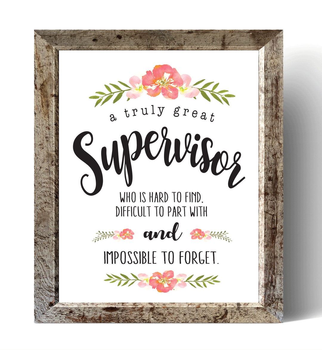 A Great Supervisor is Hard to Find, Printable Supervisor Gift, Mentor ...