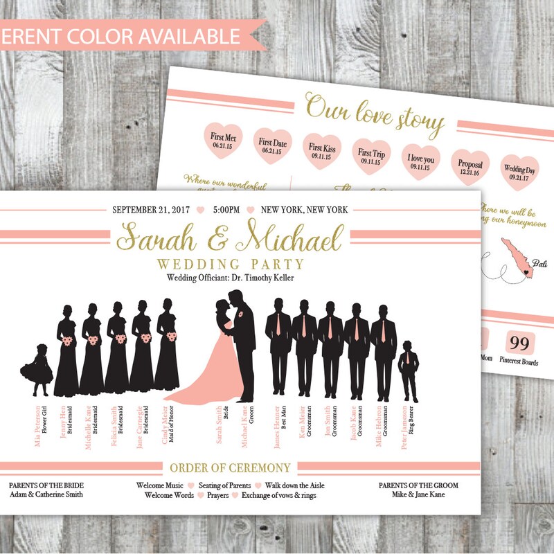 Diy Wedding Program - Etsy