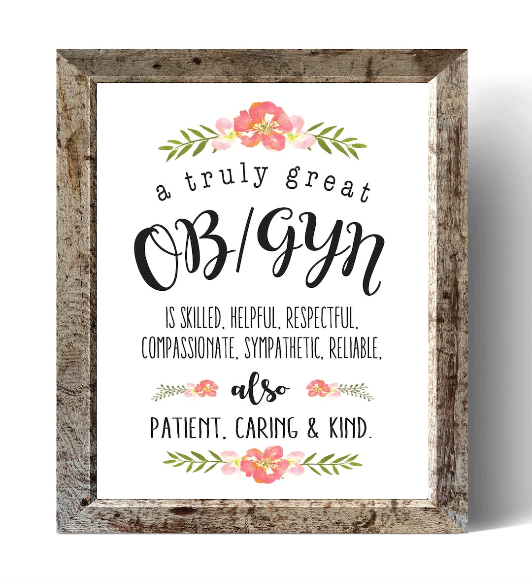 OB/GYN Gift, Ob/gyn Personalized Print, Gift for Doctor, Doctor Sign ...