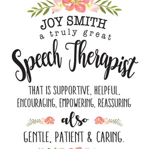 Speech Therapist Gift, Speech Therapist Printable, SLP Christmas Gift ...