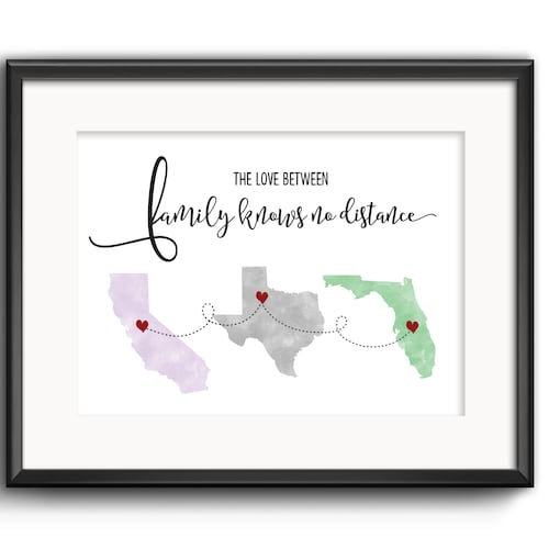 The Love Between Family Knows No Distance Print Long Distance - Etsy