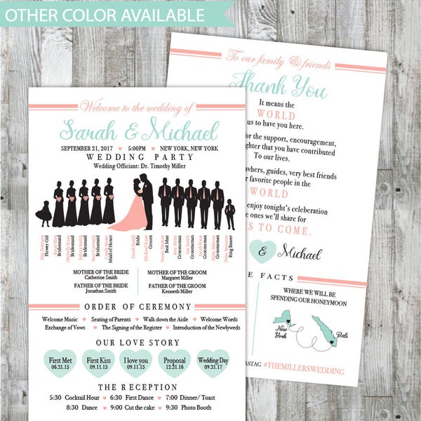 Unique Wedding Programs - Etsy