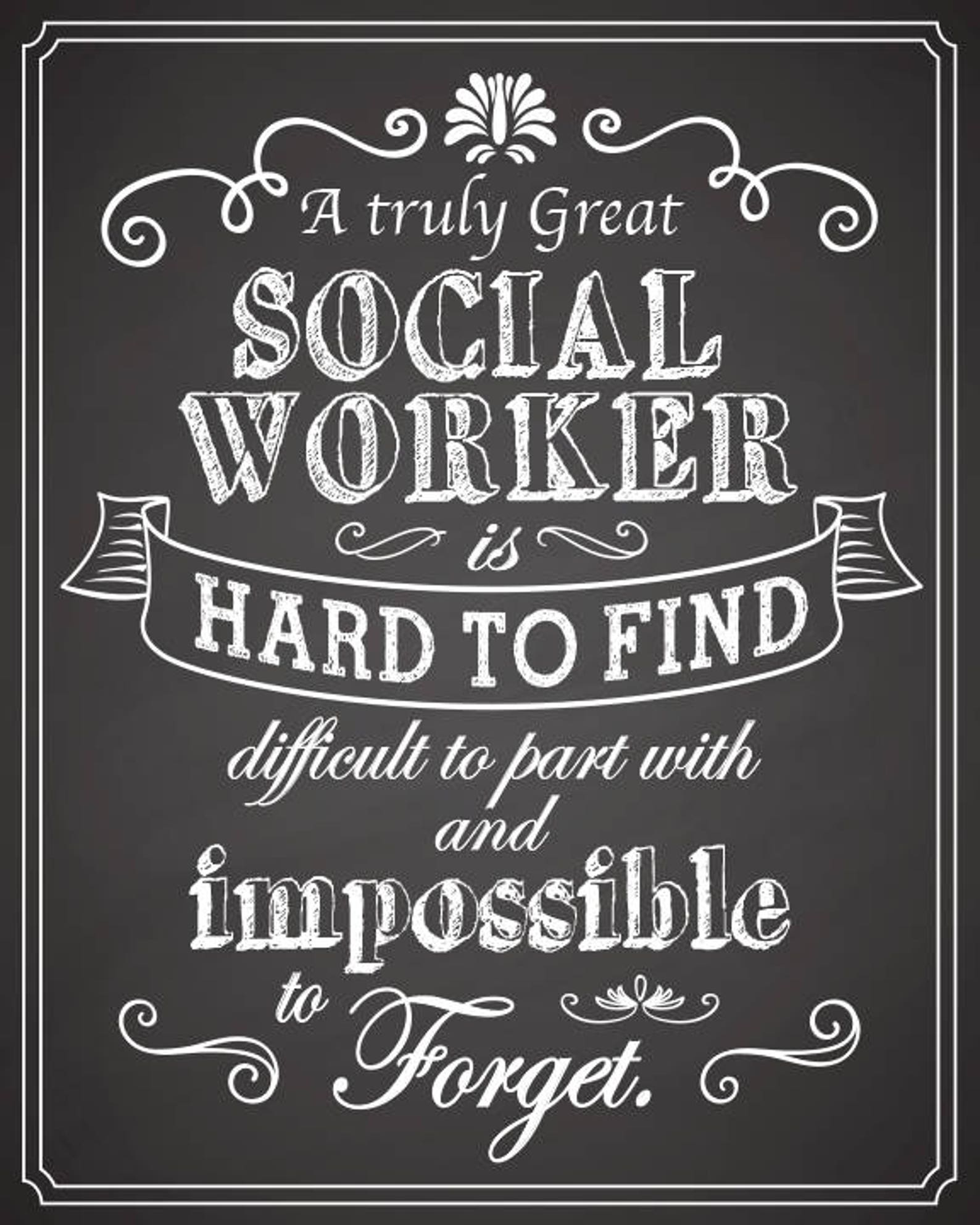 Social Worker Gift - A Truly Great Social Worker Art Print - Gift for ...