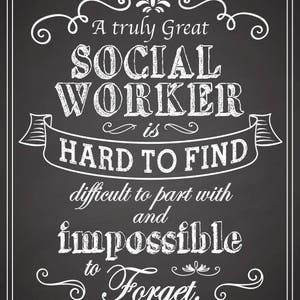 Social Worker Gift - A Truly Great Social Worker Art Print - Gift for ...