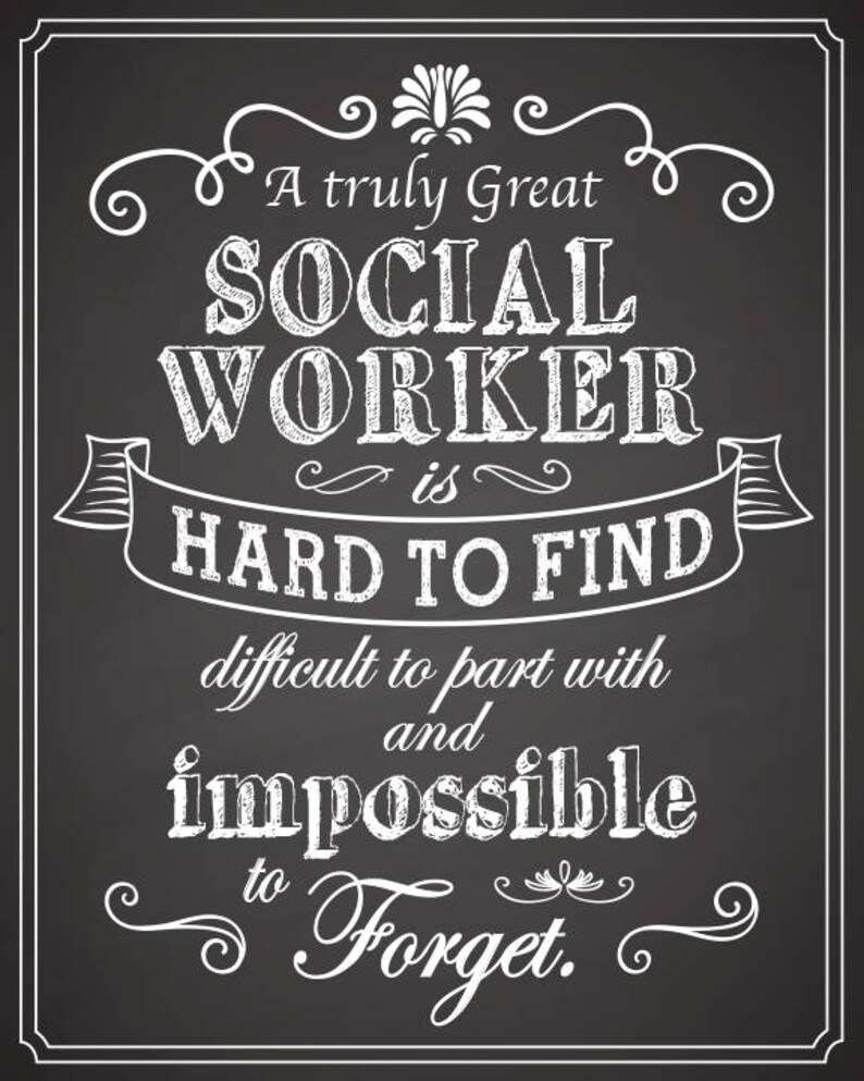 Social Worker Gift A Truly Great Social Worker Art Print | Etsy