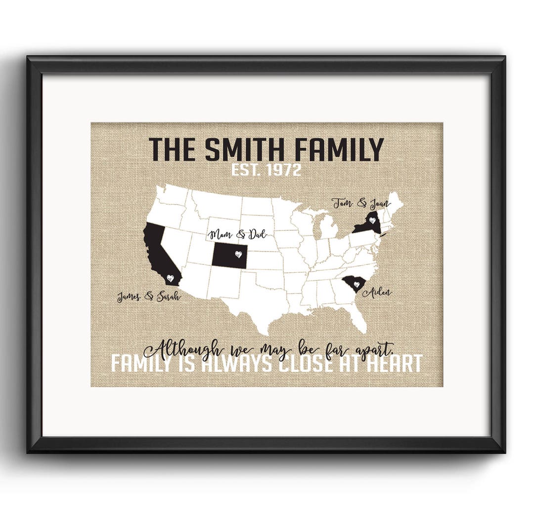 Custom Family Gift, Though We May Be Far Apart, We Are Always Close in ...