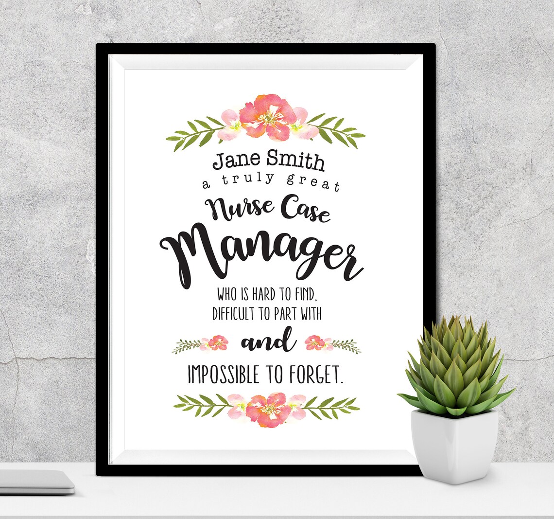Personalized Nurse Case Manager Gift, Nurse Gift, A Truly Great Nurse ...