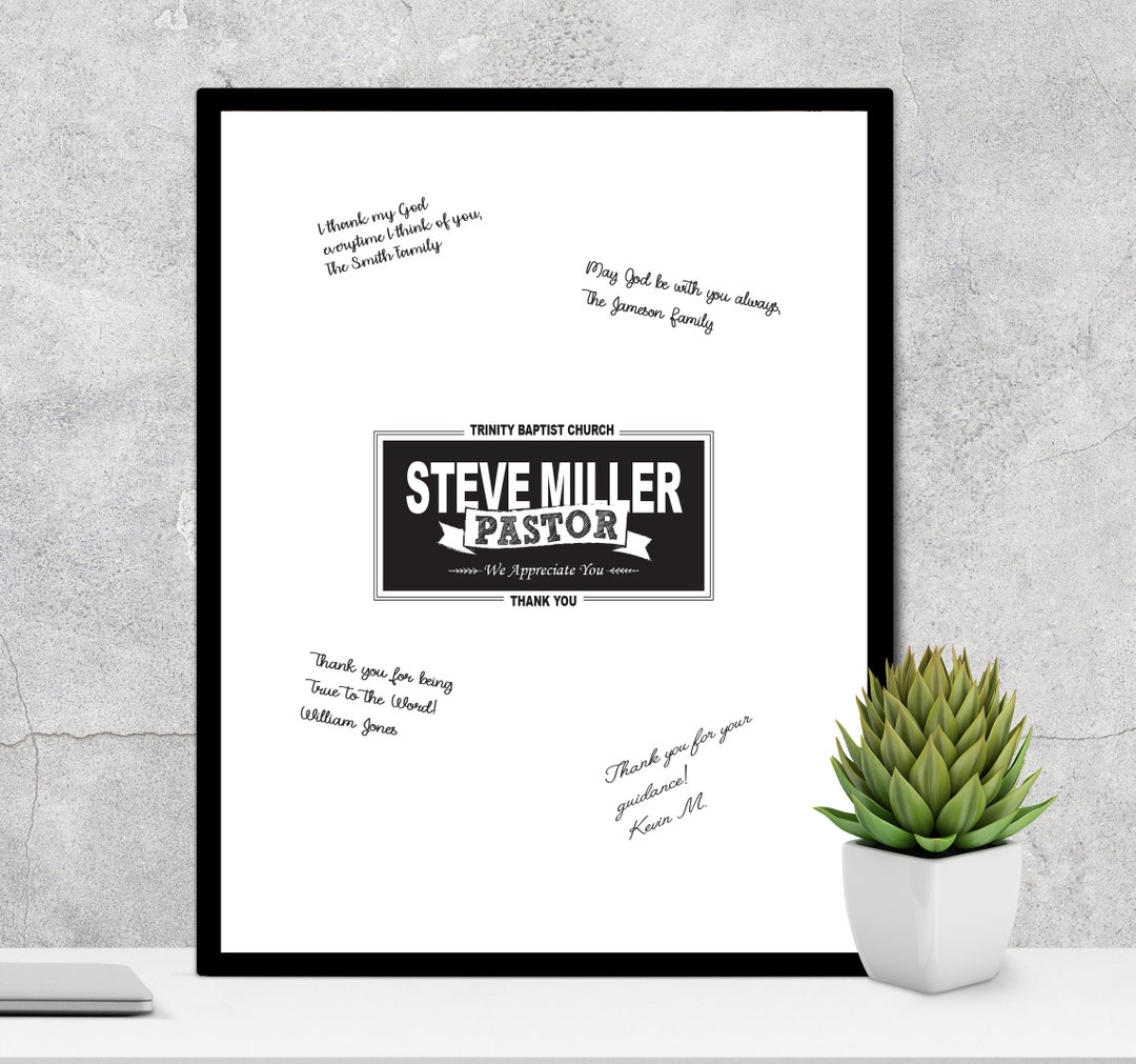 Pastor Gift Pastor Appreciation Wall Decor Minister Gift Personalized ...