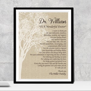 Doctor Gift, A Wonderful Doctor Poem A Truly Great Doctor Appreciation ...