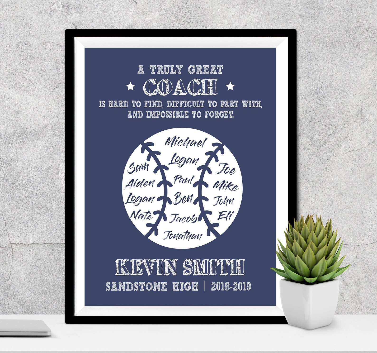 Baseball Coach Gift, A Truly Great Coach is Hard to Find, Custom ...