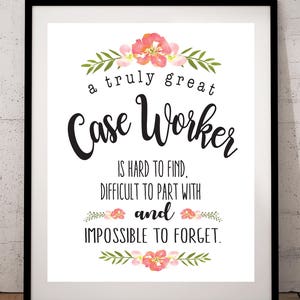 Case Manager Gift, Social Worker Gift, A Truly Great Case Worker Art ...