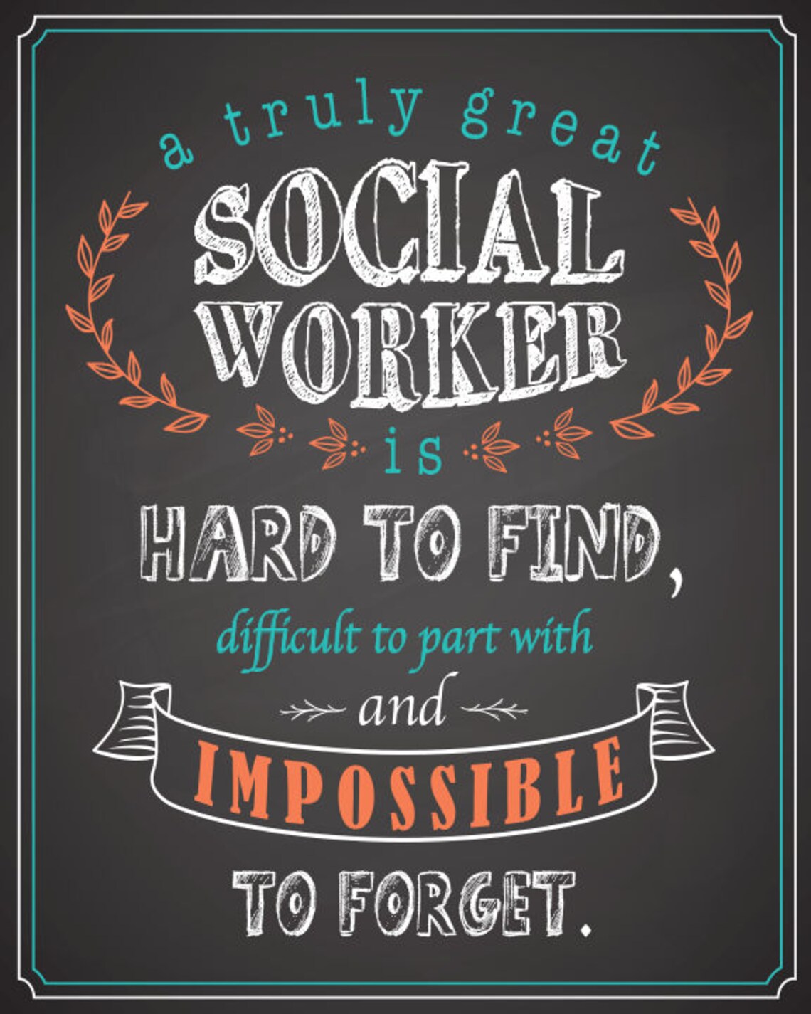 Social Worker Gift A Truly Great Social Worker Art Print - Etsy Canada