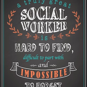 Social Worker Gift - A Truly Great Social Worker Art Print - Gift for ...
