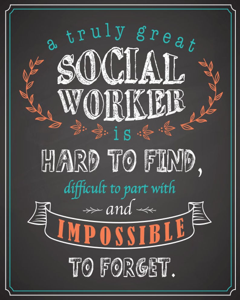 Social Worker Gift - A Truly Great Social Worker Art Print - Gift for ...