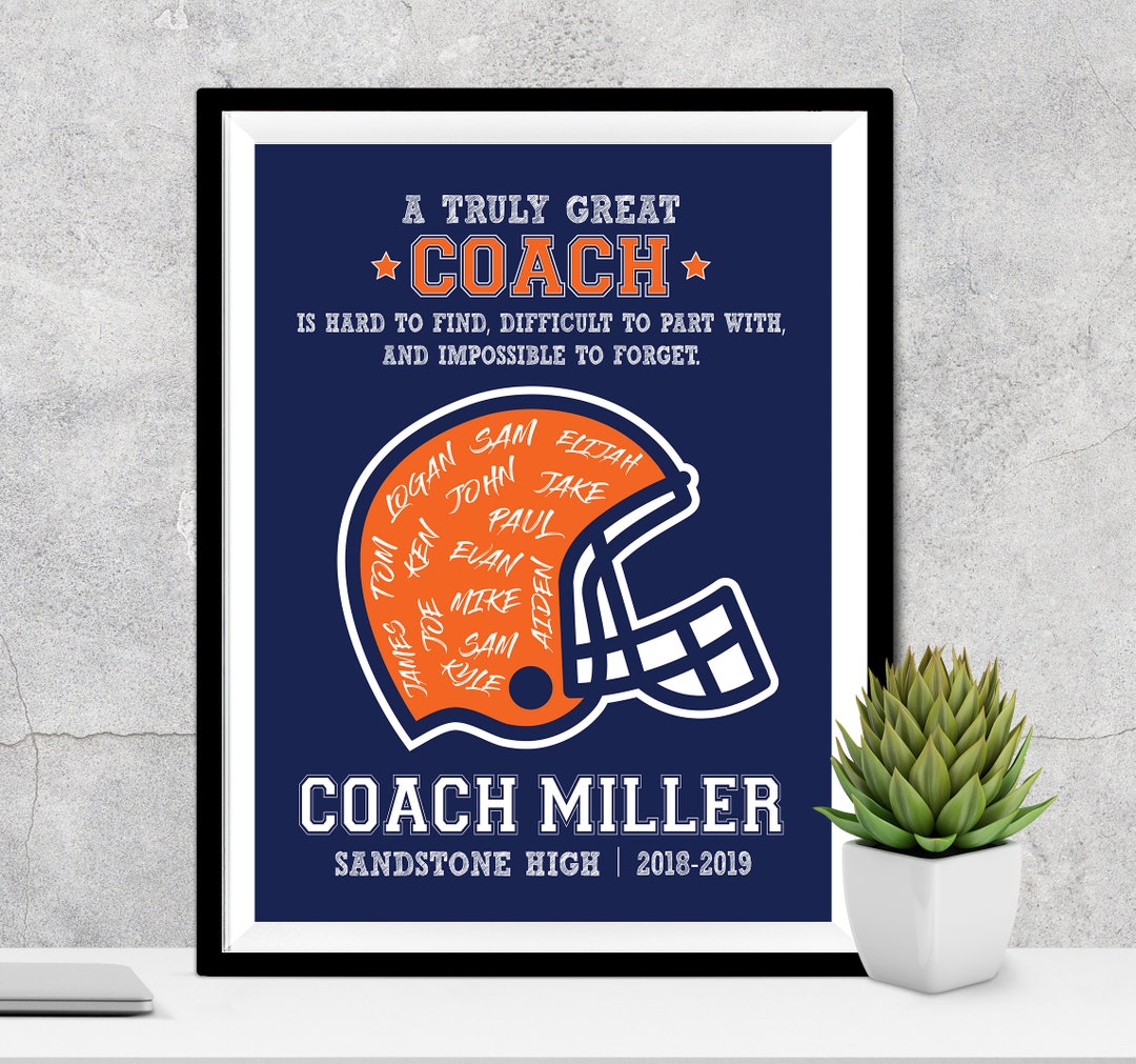 Coach Gift, A Truly Great Coach is Hard to Find, Custom Football Team ...