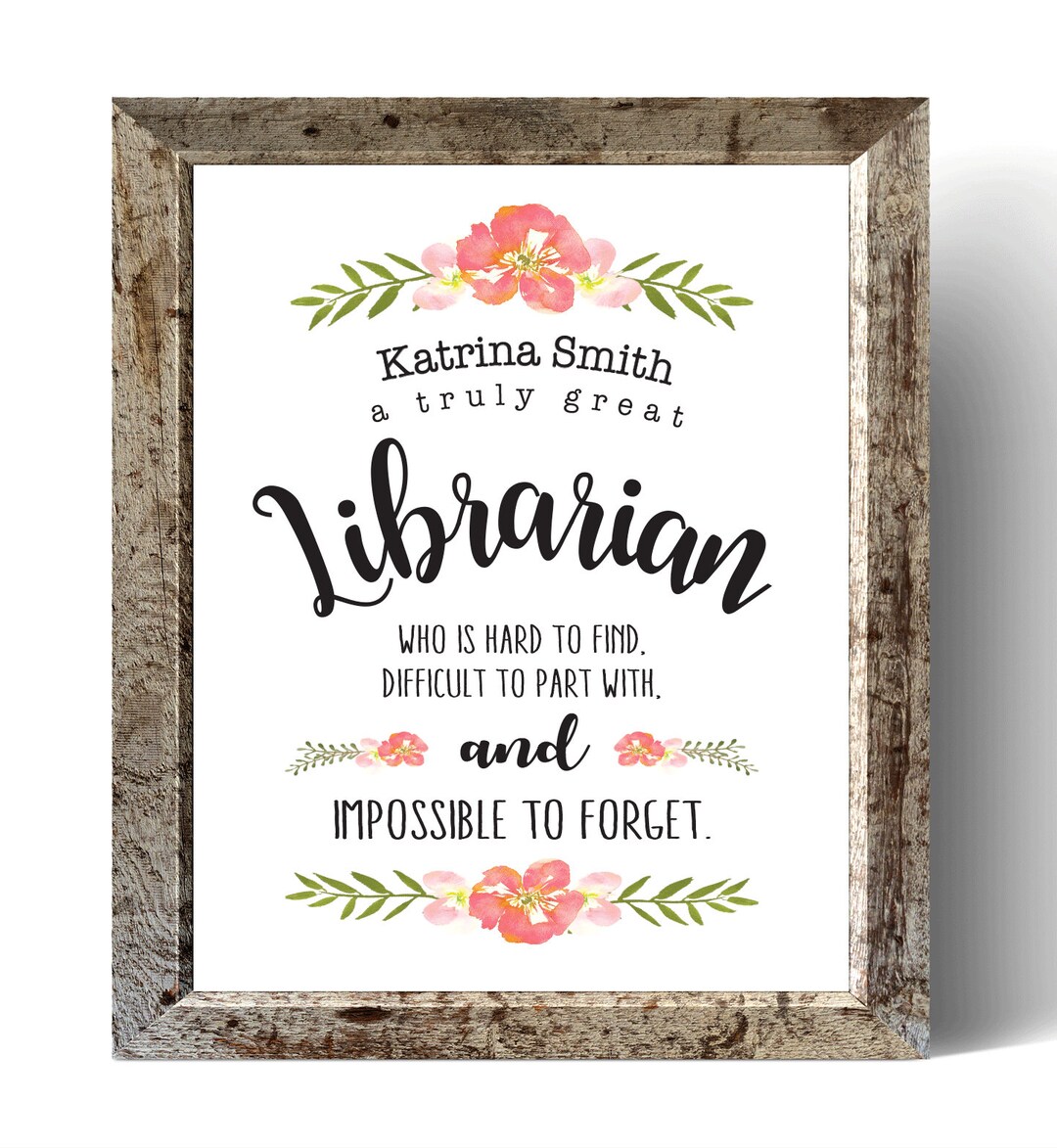 Personalized Librarian Gift, Librarian Christmas Gift, Gift for ...