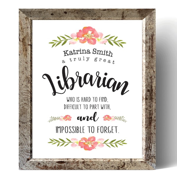 Librarian Thank You - Etsy