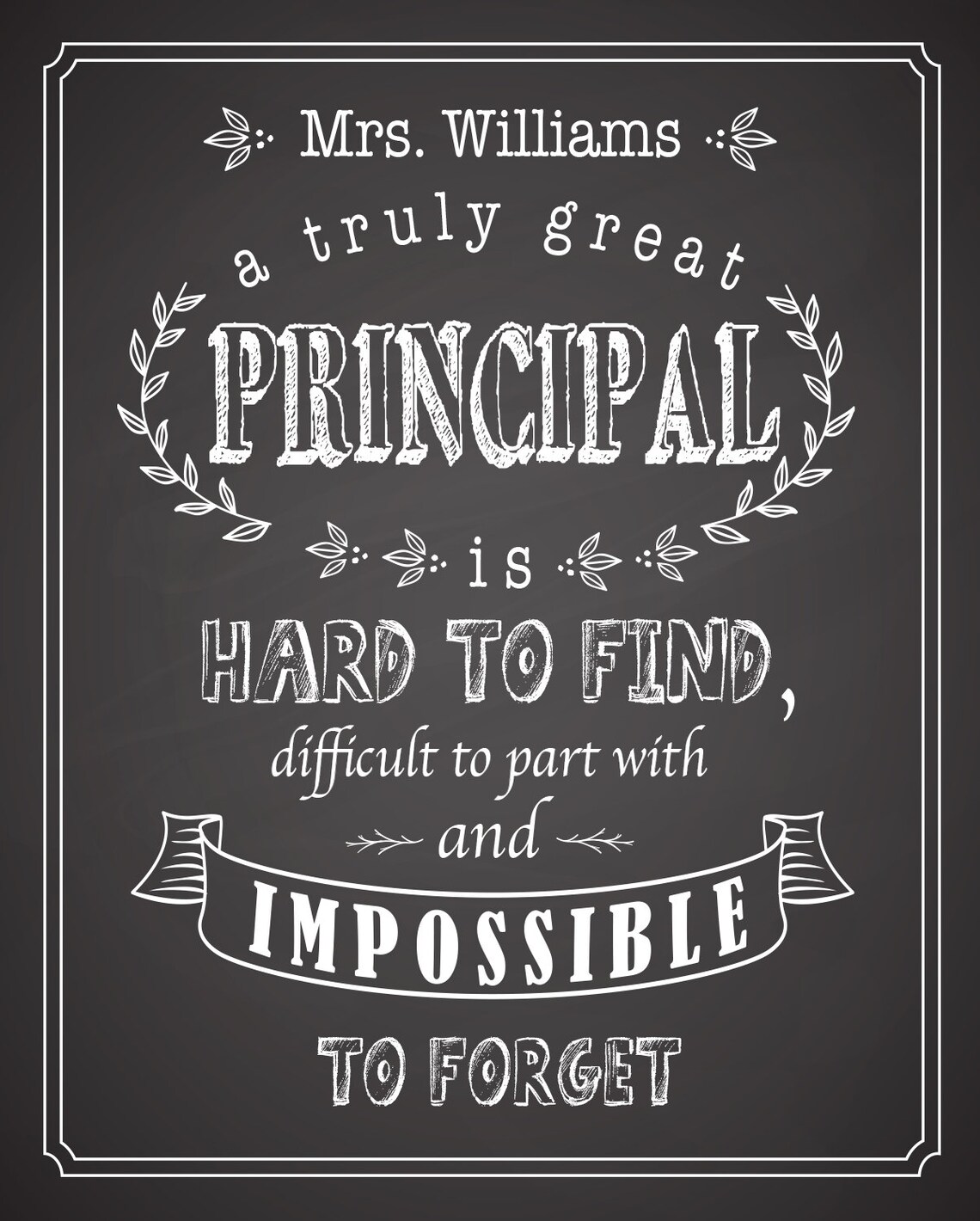 Personalized Principal Gift A Truly Great Principal Art - Etsy