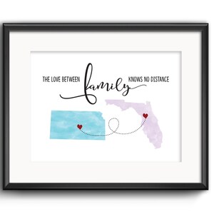 The Love Between Family Knows No Distance Print, Long Distance Family ...