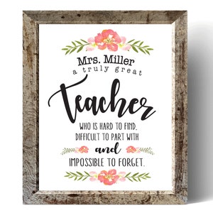A Great Teacher is Hard to Find - Printable Teacher Gift - Teacher Gift ...