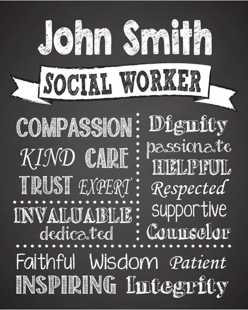 Social Worker Gift A Truly Great Social Worker Art Print - Etsy