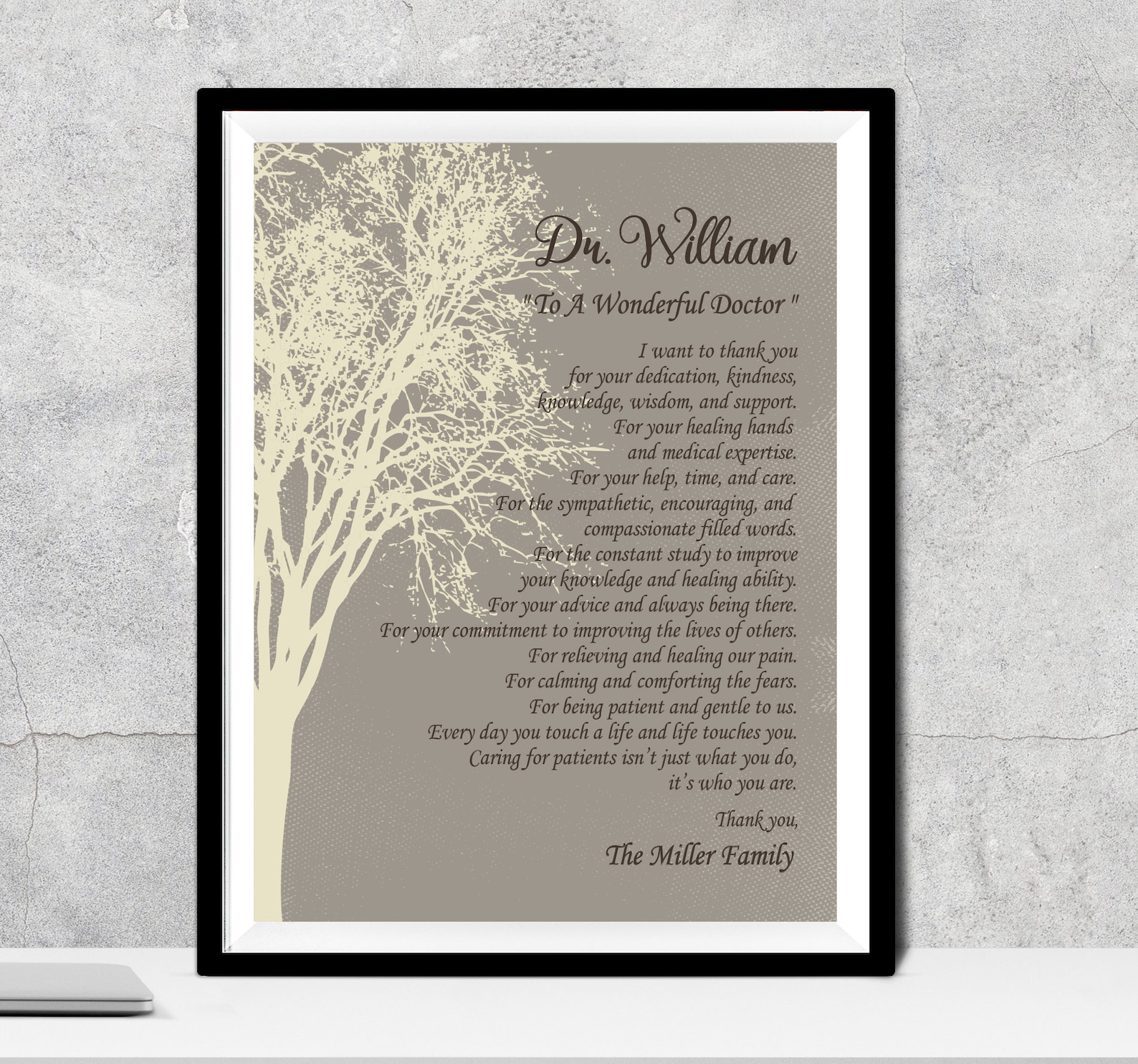 Doctor Gift, A Wonderful Doctor Poem A Truly Great Doctor Appreciation ...
