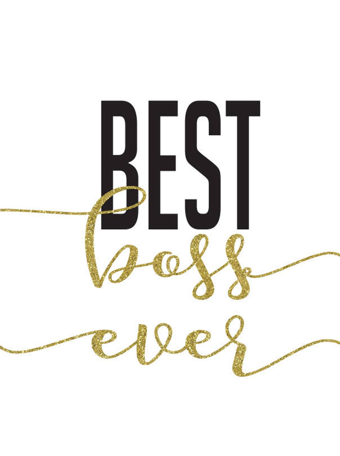 Boss's Day Card Thanks for Being the Best Boss Ever - Etsy