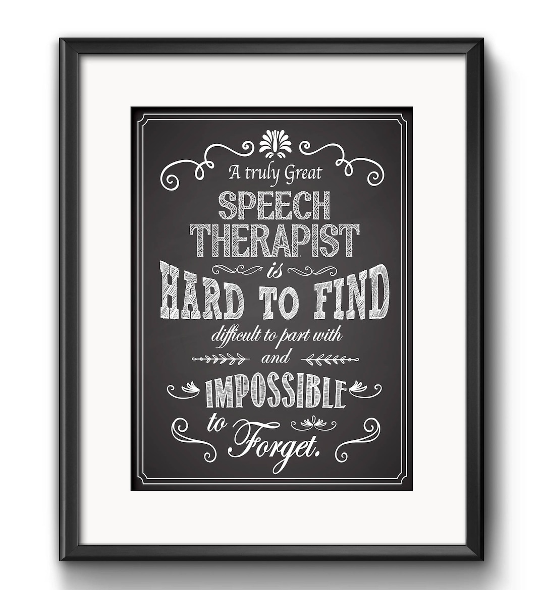 Speech Therapist Chalkboard Printable, Speech Therapist Gift, SLP ...