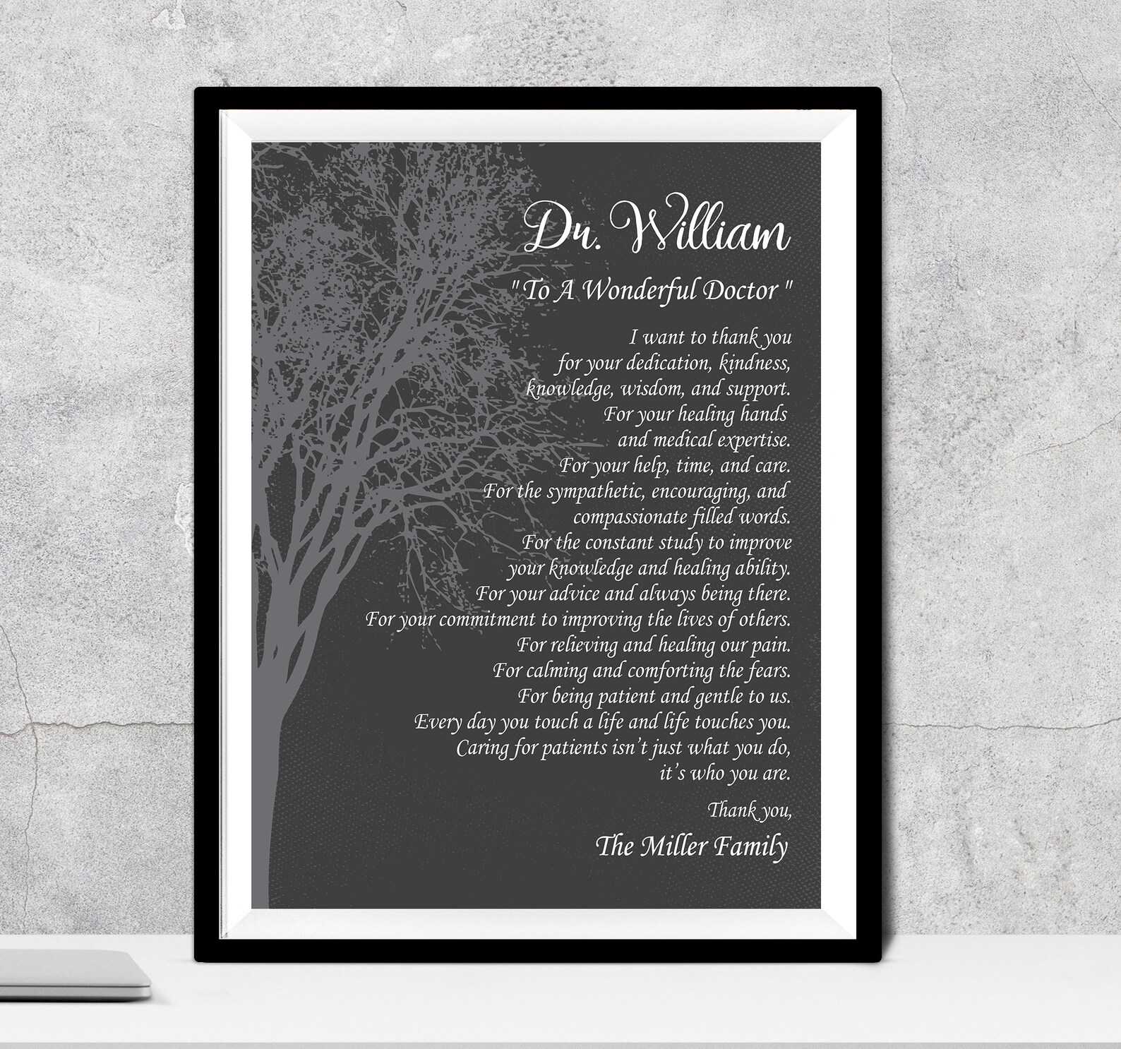 Doctor Gift, A Wonderful Doctor Poem A Truly Great Doctor Appreciation ...