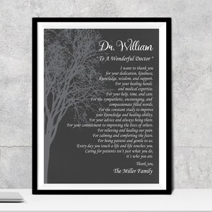 Doctor Gift, A Wonderful Doctor Poem A Truly Great Doctor Appreciation ...