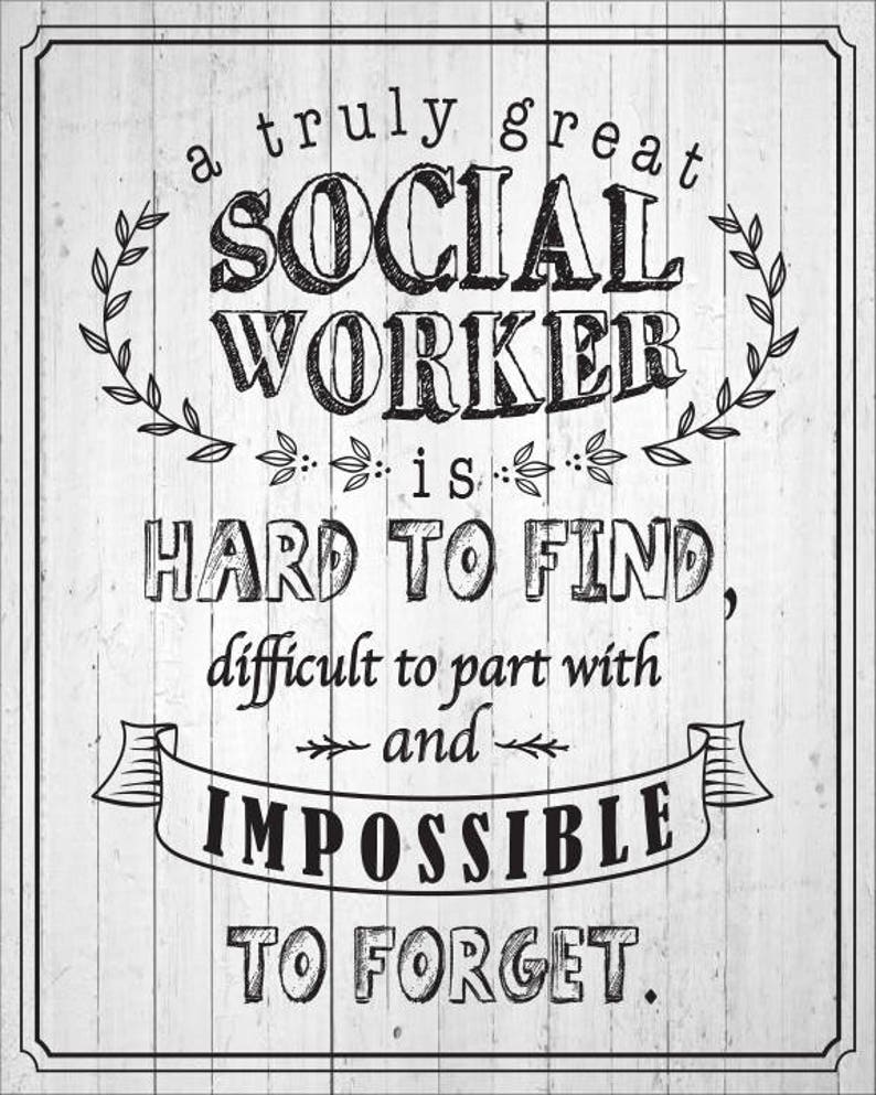 Social Worker Gift A Truly Great Social Worker Art Print - Etsy