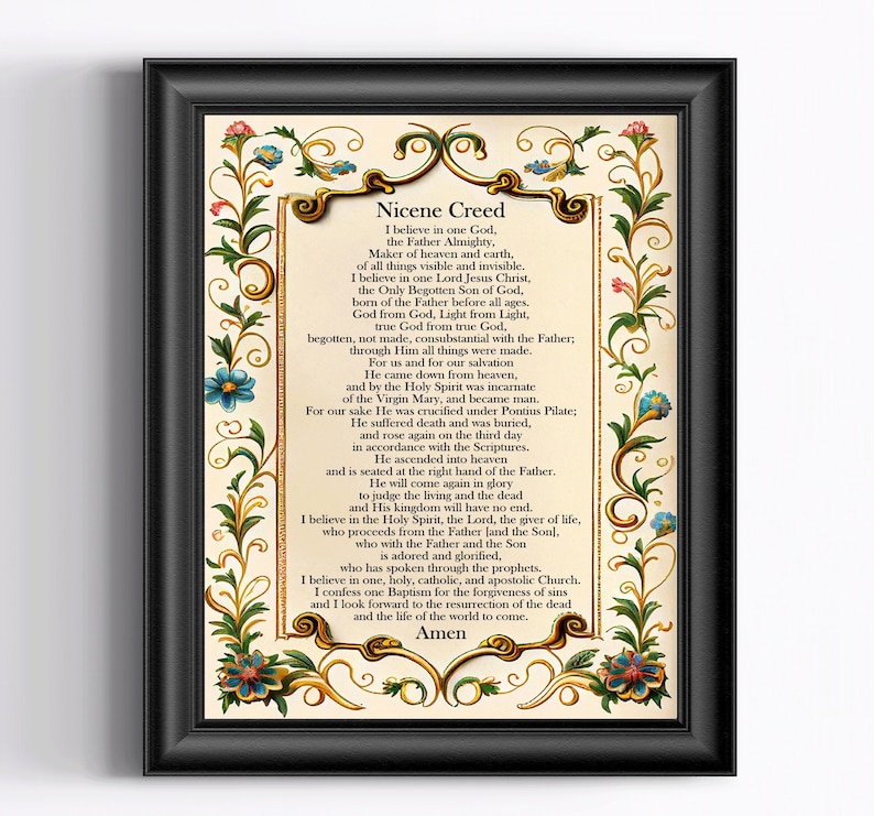 Nicene Creed Art Printable, Catholic Prayer (digital Download) - Etsy