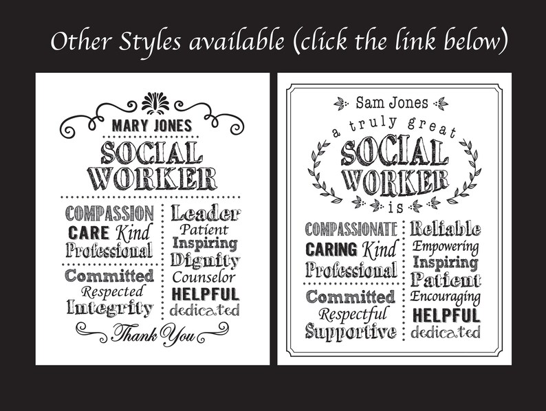 Social Worker Gift A Truly Great Social Worker Art Print | Etsy