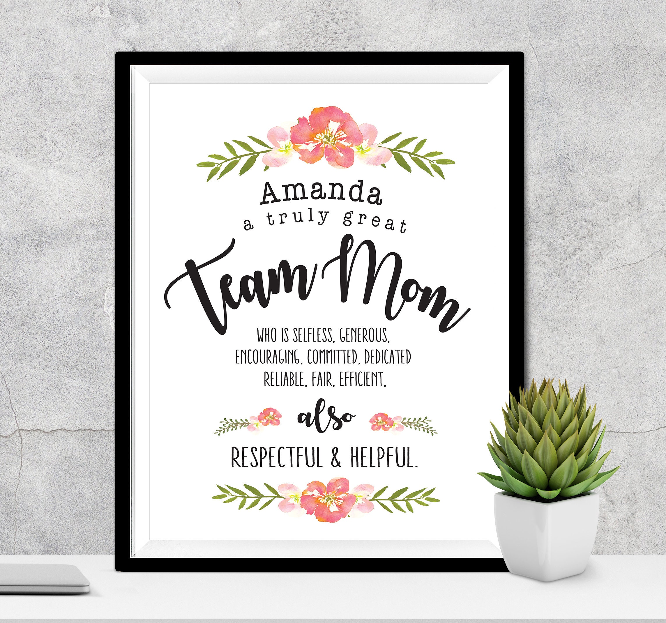 Personalized Team Mom Gifts, Football Team Mom Gifts, Best Team Mom ...