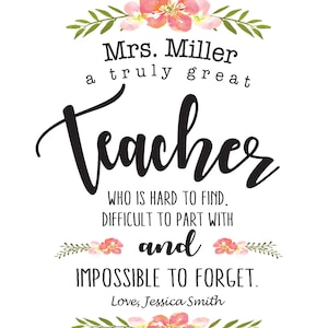 A Truly Great Teacher is Hard to Find, Printable Teacher Gift, Teacher ...
