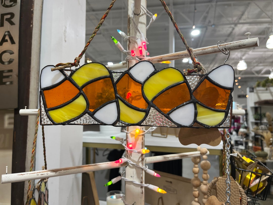 Candy Corn Stained Glass - Etsy