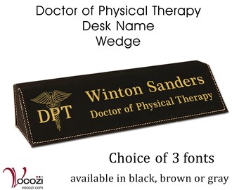 Custom Doctor of Physical Therapy Desk Name Plate Wedge - Etsy