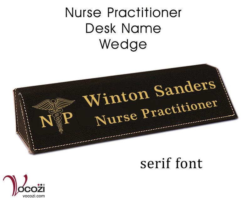 Nurse Practitioner Personalized Desk Name Plate Leatherette | Etsy