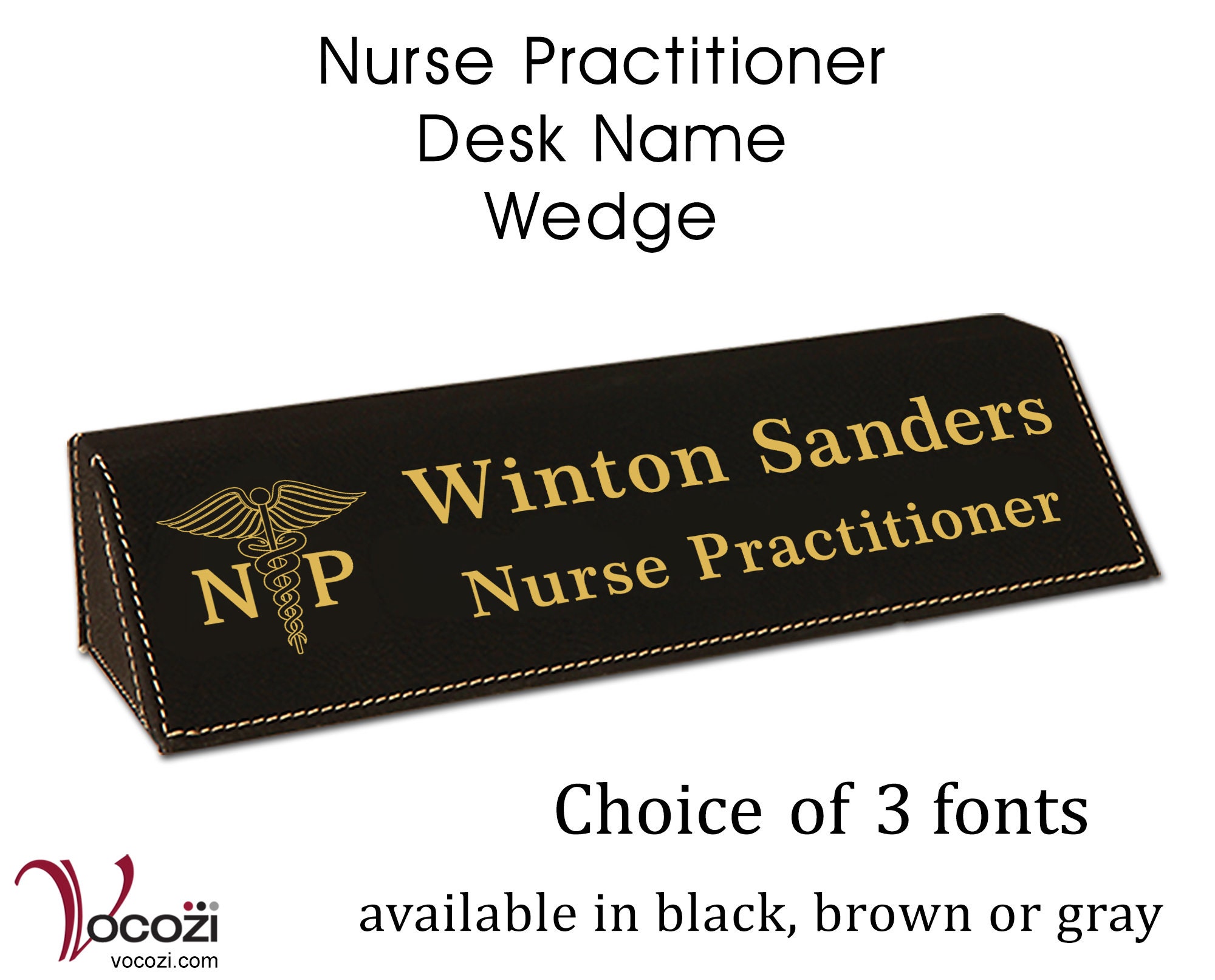 Nurse Practitioner Personalized Desk Name Plate Leatherette | Etsy