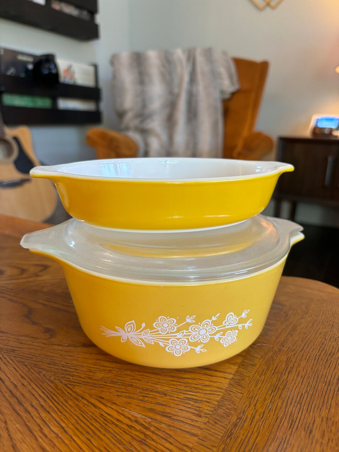 Butterfly Gold Pyrex Small Yellow Pyrex Dish - Etsy