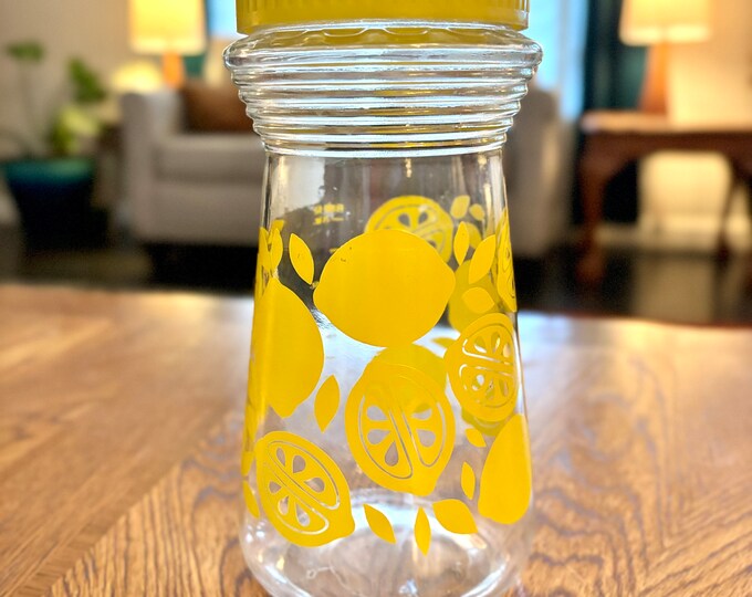 Lemon Lemonade Canister/pitcher, Retro Lemons, Antique Kitchen ...