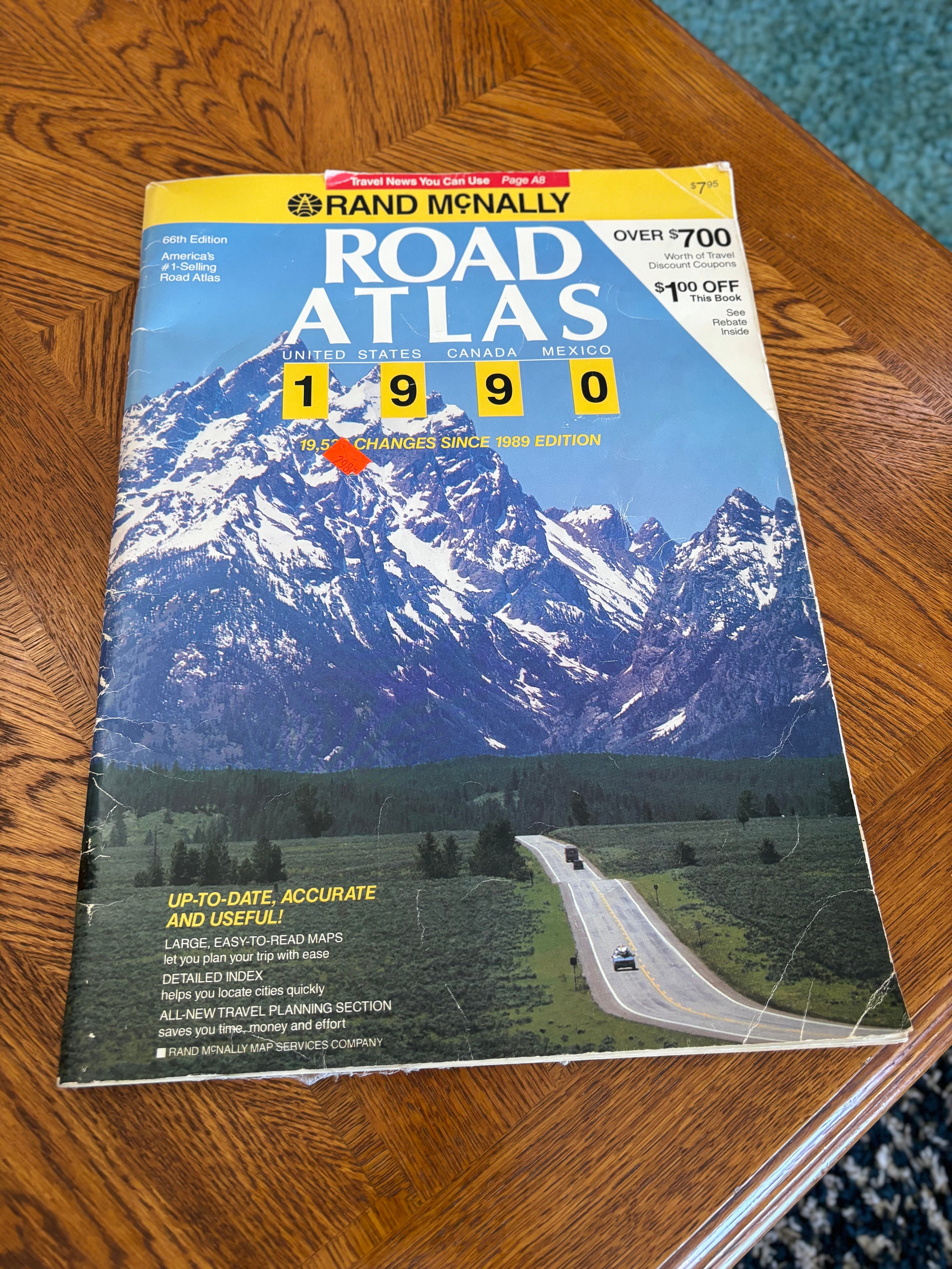 1990 Road Atlas, 90s Maps, Retro Magazine - Etsy