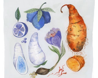 Fall Foraging Bundle 8x8 Print - Etsy