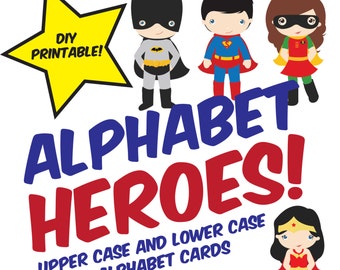 Flash Cards, Superhero, Alphabet Cards, Learning Toys, Educational Toy ...