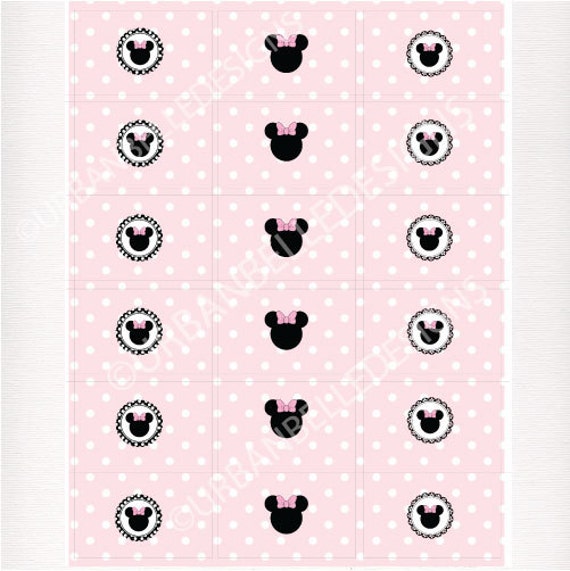 Printable Mini-candy Bar Wrappers Minnie Inspired | Etsy