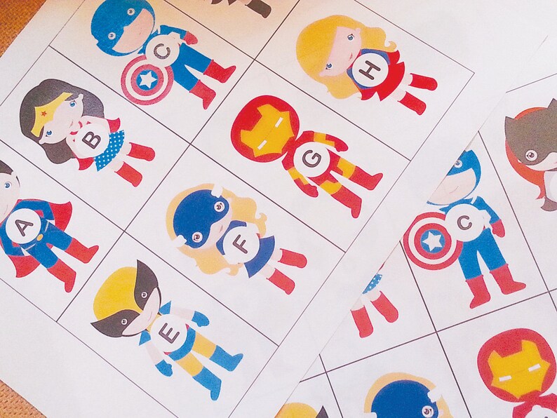 Printable Alphabet Heroes Flash Cards -- Instant Download - Etsy