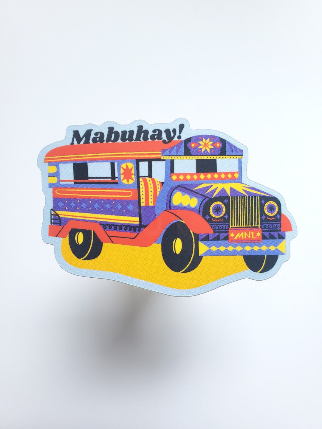 Mabuhay Jeepney Sticker: Filipino Vinyl Art (3x2") - Etsy
