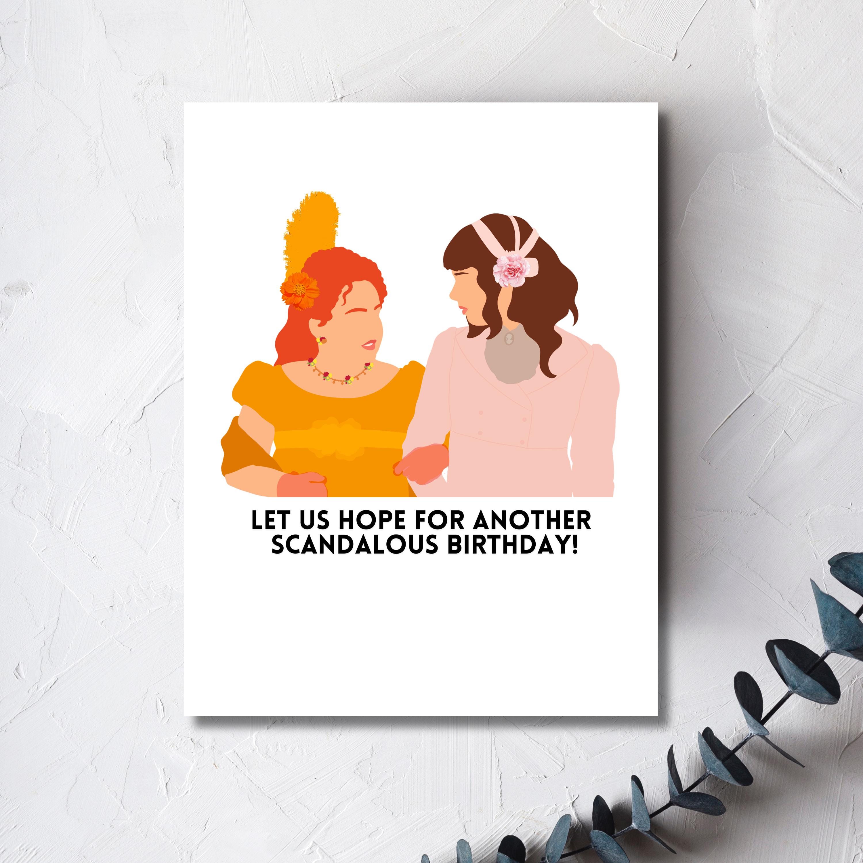 Scandalous Birthday Greeting Card, Bridgerton Inspired Birthday Card ...