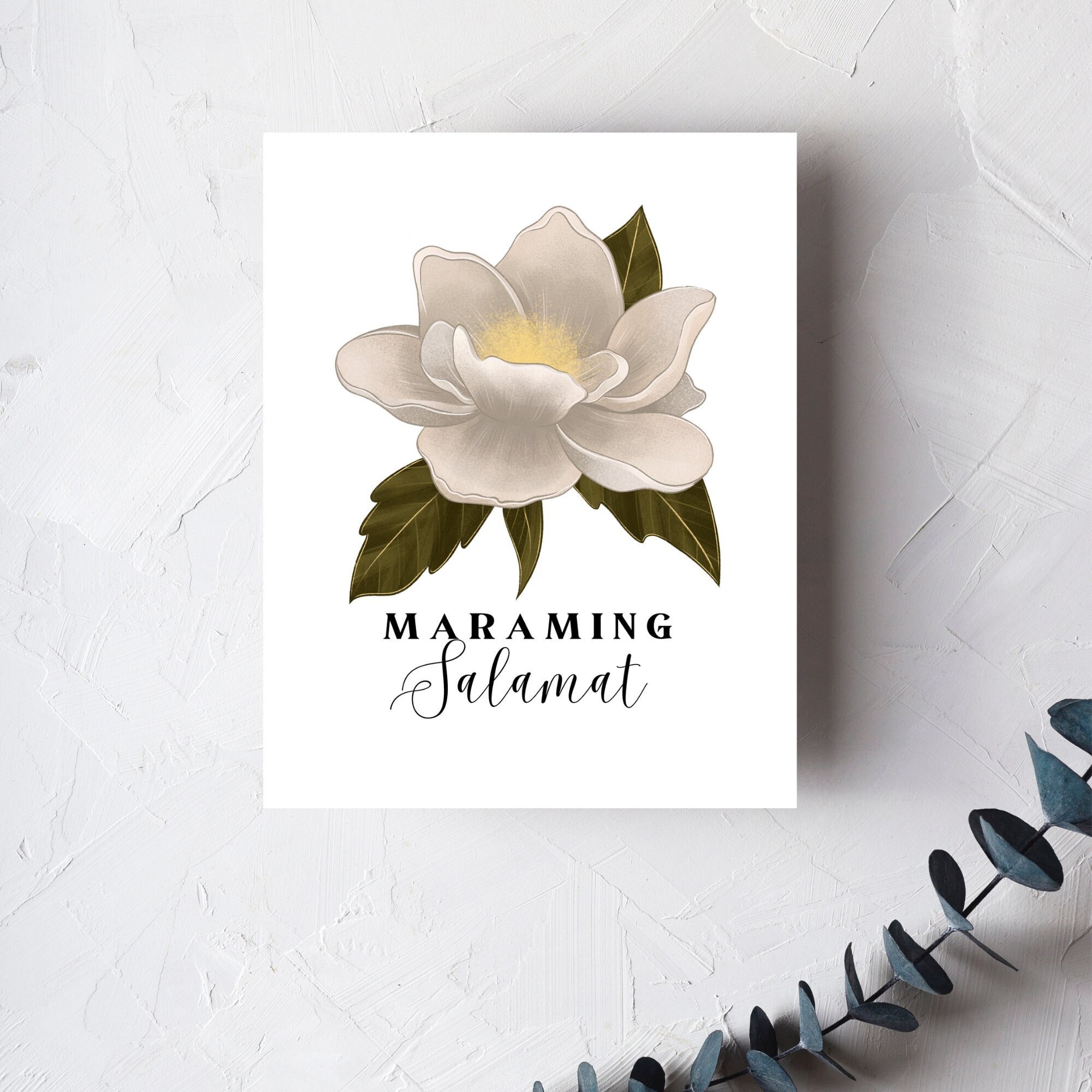Maraming Salamat - Thank You Card - Etsy
